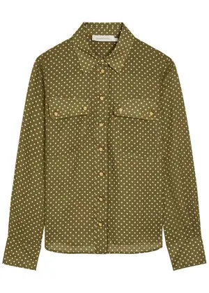 Zimmermann Luna Cargo Patterned Ramie Shirt