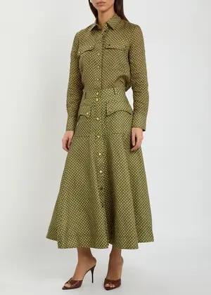 Zimmermann Luna Cargo Patterned Ramie Shirt