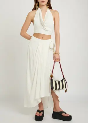 DELOS Ayla Textured Woven Crop Top
