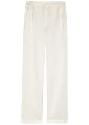 DELOS Gilbert Silk Trousers - Ivory