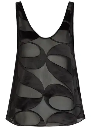 DELOS Mira Devoré Georgette Top