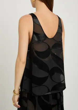 DELOS Mira Devoré Georgette Top