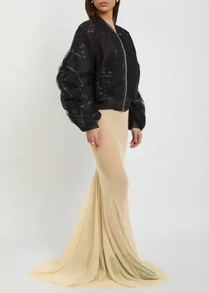 Rick Owens Panelled Stretch-tulle Gown - Sand