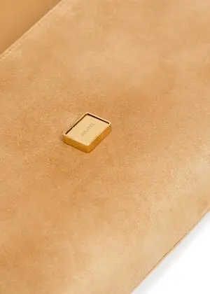 Khaite Audrey Suede Clutch - Camel
