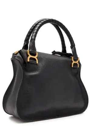 Chloé Marcie Medium Grained Leather Tote - Black