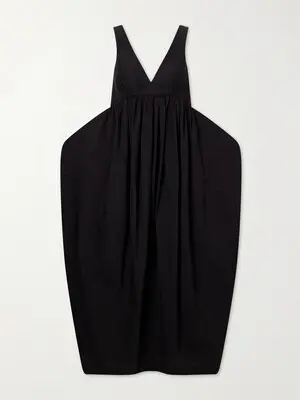 RÓHE Open-back Cotton-blend Maxi Dress - Black