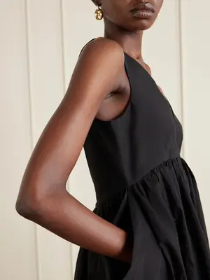 RÓHE Open-back Cotton-blend Maxi Dress - Black