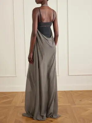 Rick Owens Haltar Silk Georgette Gown