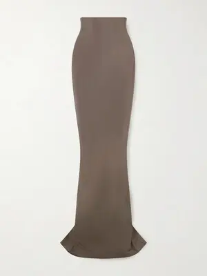 Rick Owens Dirt Coda Stretch-Jersey Maxi Skirt Gray