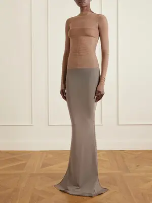 Rick Owens Dirt Coda Stretch-jersey Maxi Skirt - Gray