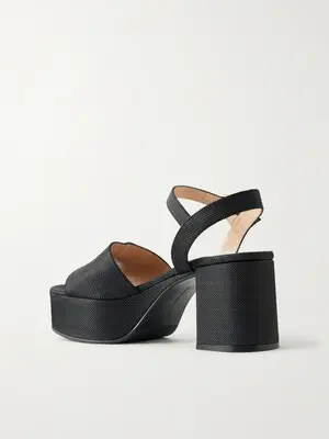 GIANVITO ROSSI Carol 35 Raffia Platform Sandals