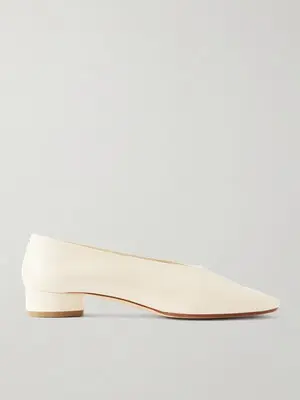 AeydĒ Delia Leather Pumps - Neutrals