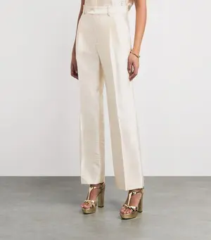 Sandro Satin Tailored Trousers