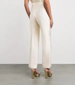 Sandro Satin Tailored Trousers