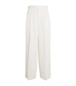 Sandro Stripe Wide-leg Trousers