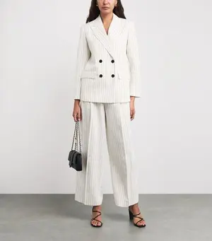 Sandro Stripe Wide-leg Trousers