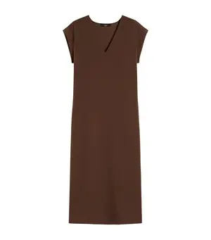 Max Mara Jersey Midi Dress - Brown
