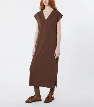 Max Mara Jersey Midi Dress - Brown