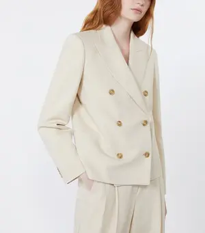 Max Mara Double-breasted Blazer - Beige