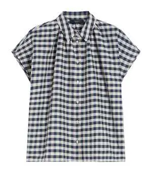 Max Mara Cotton-blend Checkered Shirt