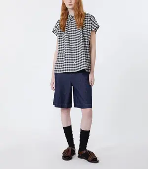 Max Mara Cotton-blend Checkered Shirt