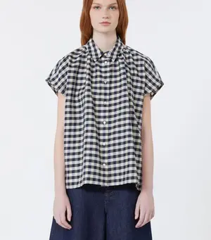 Max Mara Cotton-blend Checkered Shirt