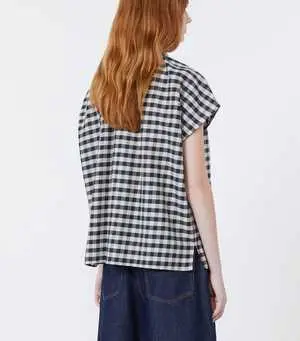 Max Mara Cotton-blend Checkered Shirt