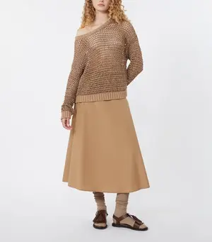 Max Mara Cotton Midi Skirt