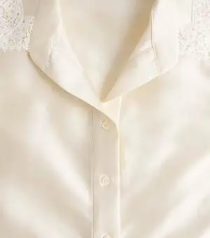 Sandro Lace-trim Cropped Shirt