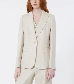 Max Mara Linen Single-breasted Blazer