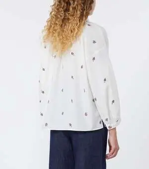 Max Mara Poplin Embroidered Shirt