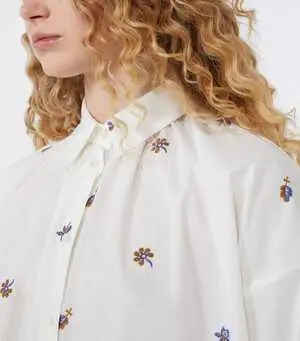 Max Mara Poplin Embroidered Shirt