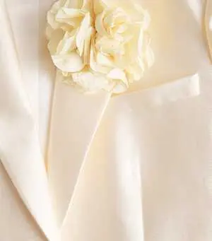 Sandro Satin Flower-corsage Blazer