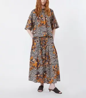 Max Mara Floral Cotton Blouse - Blue