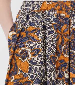 Max Mara Printed Cotton Midi Skirt