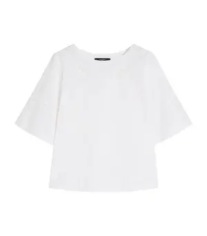 Max Mara Cotton Broderie Anglaise T-shirt