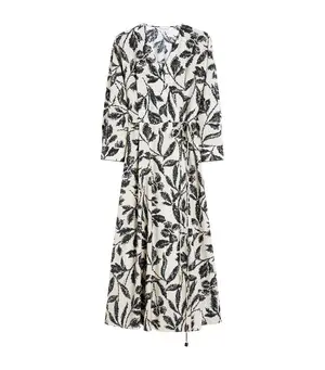 Max Mara Cotton Poplin Printed Midi Dress