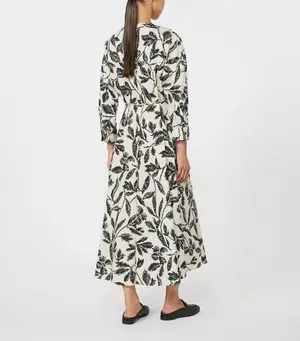 Max Mara Cotton Poplin Printed Midi Dress
