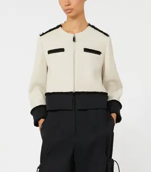Max Mara Cotton-blend Basketweave Jacket