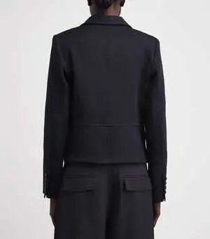 ME+EM Cotton-blend Herringbone Cropped Jacket