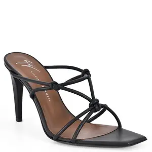 GIUSEPPE ZANOTTI Gz Key 90 Leather Mules - Black