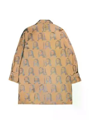 PLEASURES Mona Lisa Print Single-breasted Coat