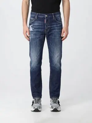 Dsquared2 Distressed Wash Jeans - Navy