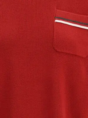 Brunello Cucinelli Cotton Crew Neck Pullover With Patch Pocket