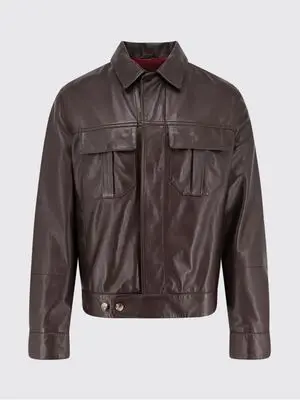 Brunello Cucinelli Leather Jacket - Red