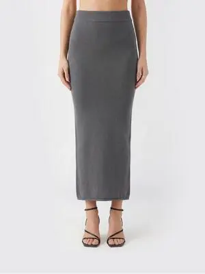 ENTIRE STUDIOS Cotton Knit Pencil Skirt - Grey