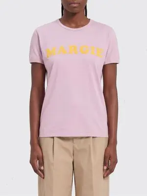 MAISON MARGIELA Margie" Slogan Print Cotton T-shirt - Pink