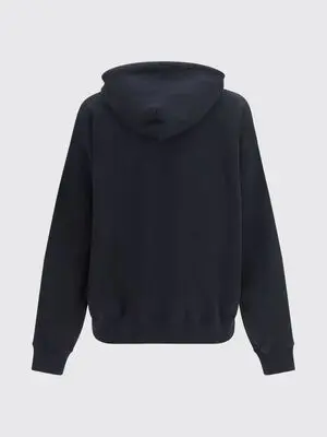 Off-White Cotton Hooded Sweatshirt - Black