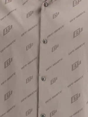 Off-White Viscose Shirt With Logo