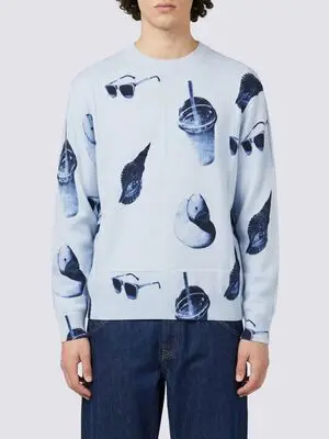 Paul Smith Crew Neck Pullover With Graphic Print - Grey